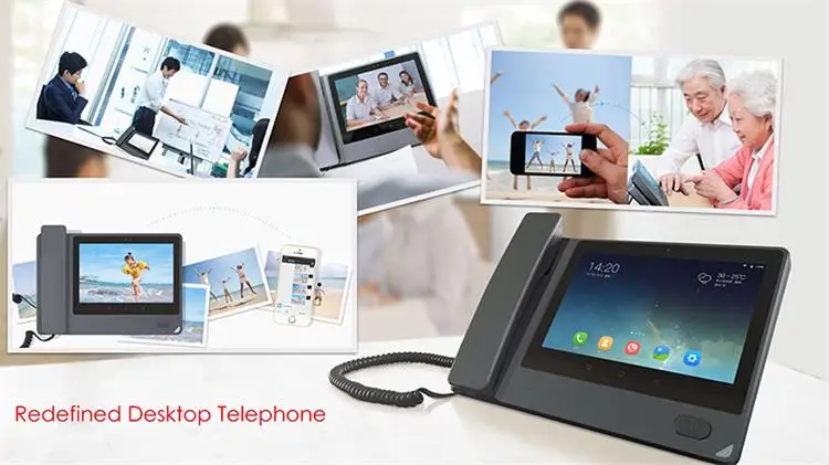 Mit001mp Pstn Voip Android System 8" Ips Touch Screen Smart Desktop ...