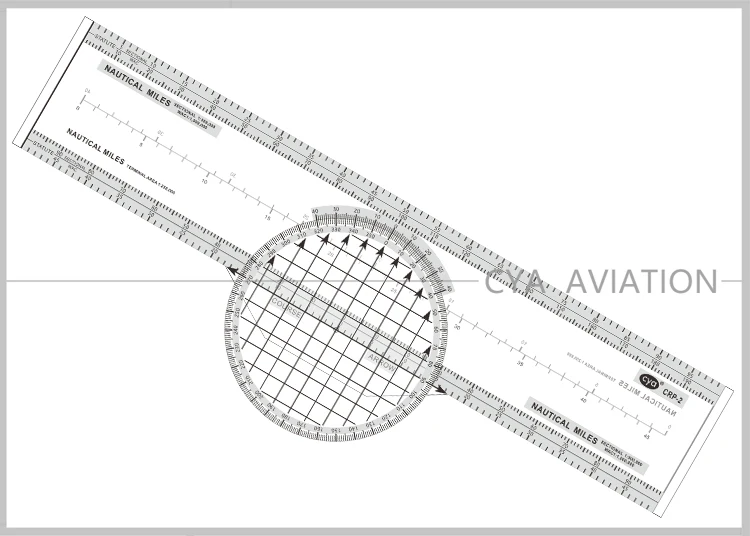 Navigation Plotter - CRP-2 CYA - 13'' Rotating Azimuth Protractor