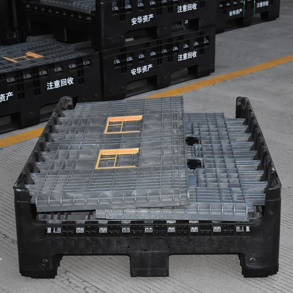 Collapsible Plastic Bulk Container For Industry With Lid - Buy Plastic ...