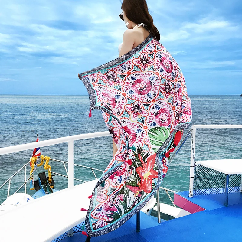 Various Patterns Summer Autum100%cotton Linen Pashmina Scarf Shawl ...