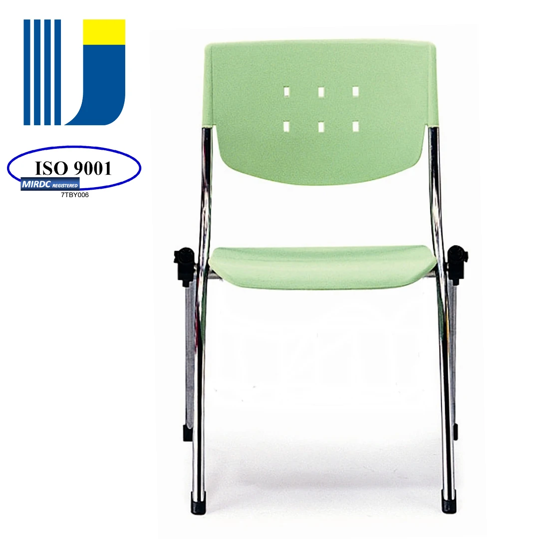 Plastic Metal Frame Stackable Connecting Chair With 4 Legs For Meeting ...