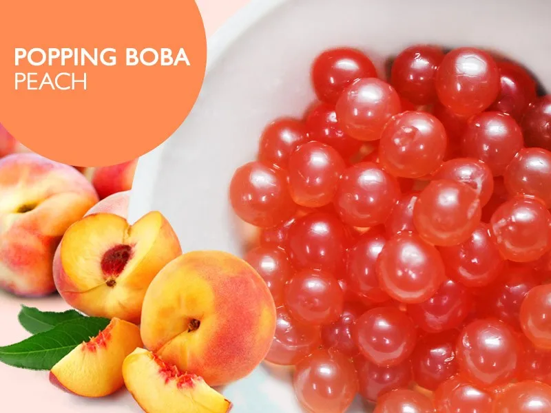 Popping Boba Peach Flavor,Fruit Juice Ball Popping Boba - Buy Popping ...