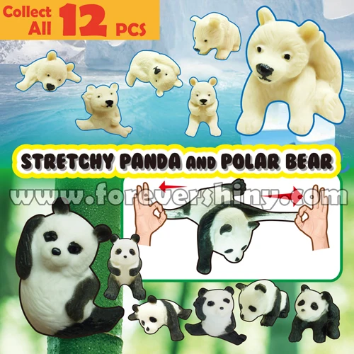 Oem Odm Bulk Capsules Panda And Polar Bear Sticky Animal Tpr Small ...