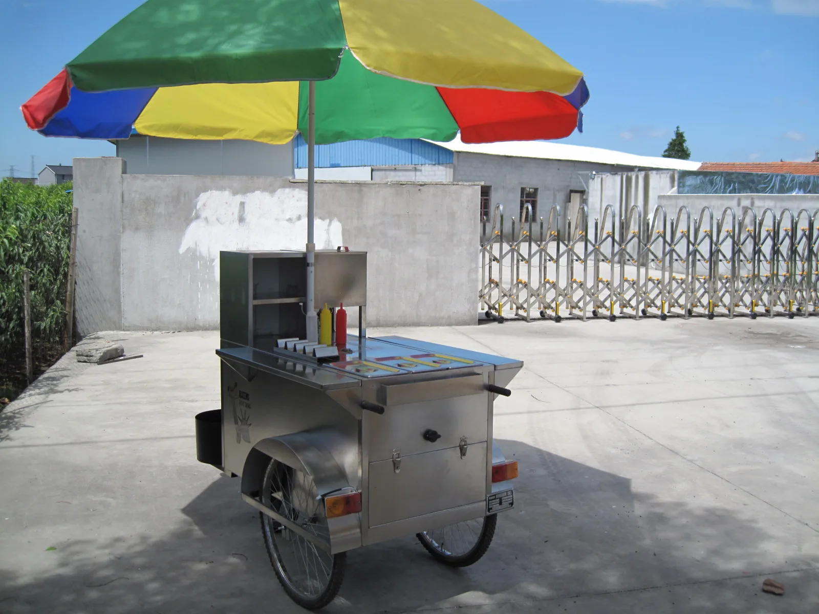 Stainless Steel Mini Mobile Hotdog Fryer Food Carts