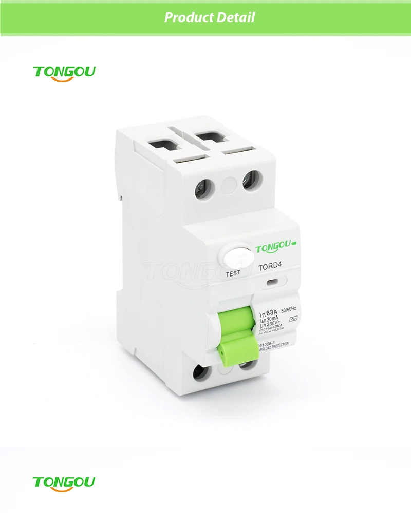 Good Quality Rccb 25a 40a 63a 2p 4p 30ma 100ma 300ma Residual Current ...