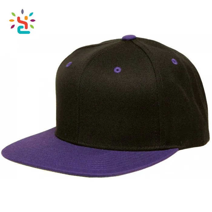 Custom Solid Color Snapback Hats Blank Two Tone Bulk White Topi ...