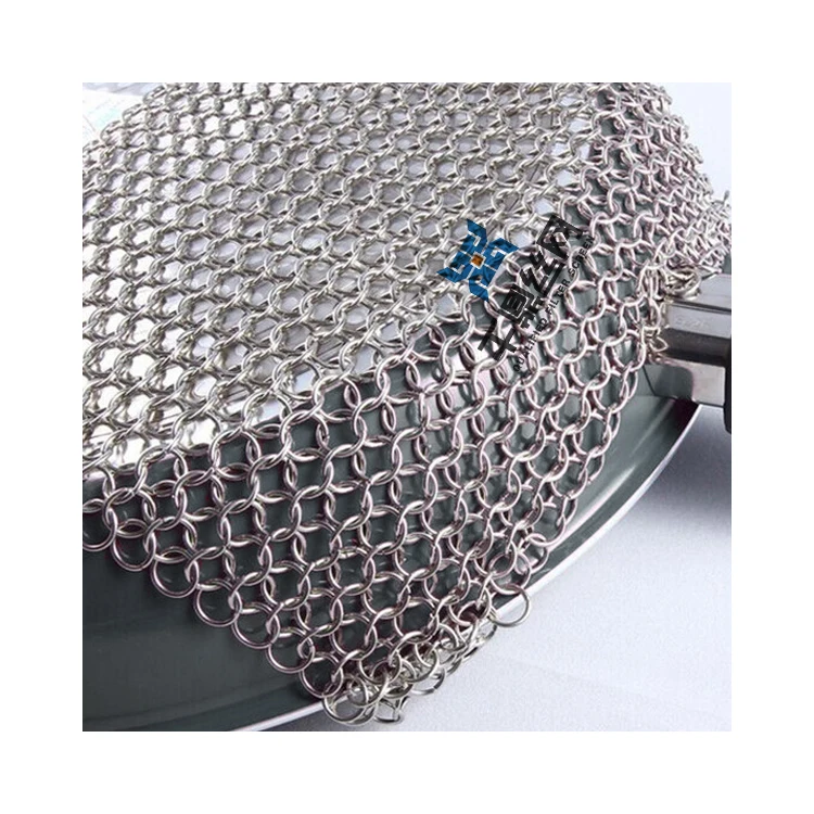 Stainless Steel Ring Mesh Chain Mail Scrubber - Buy Chainmail Scrubber ...