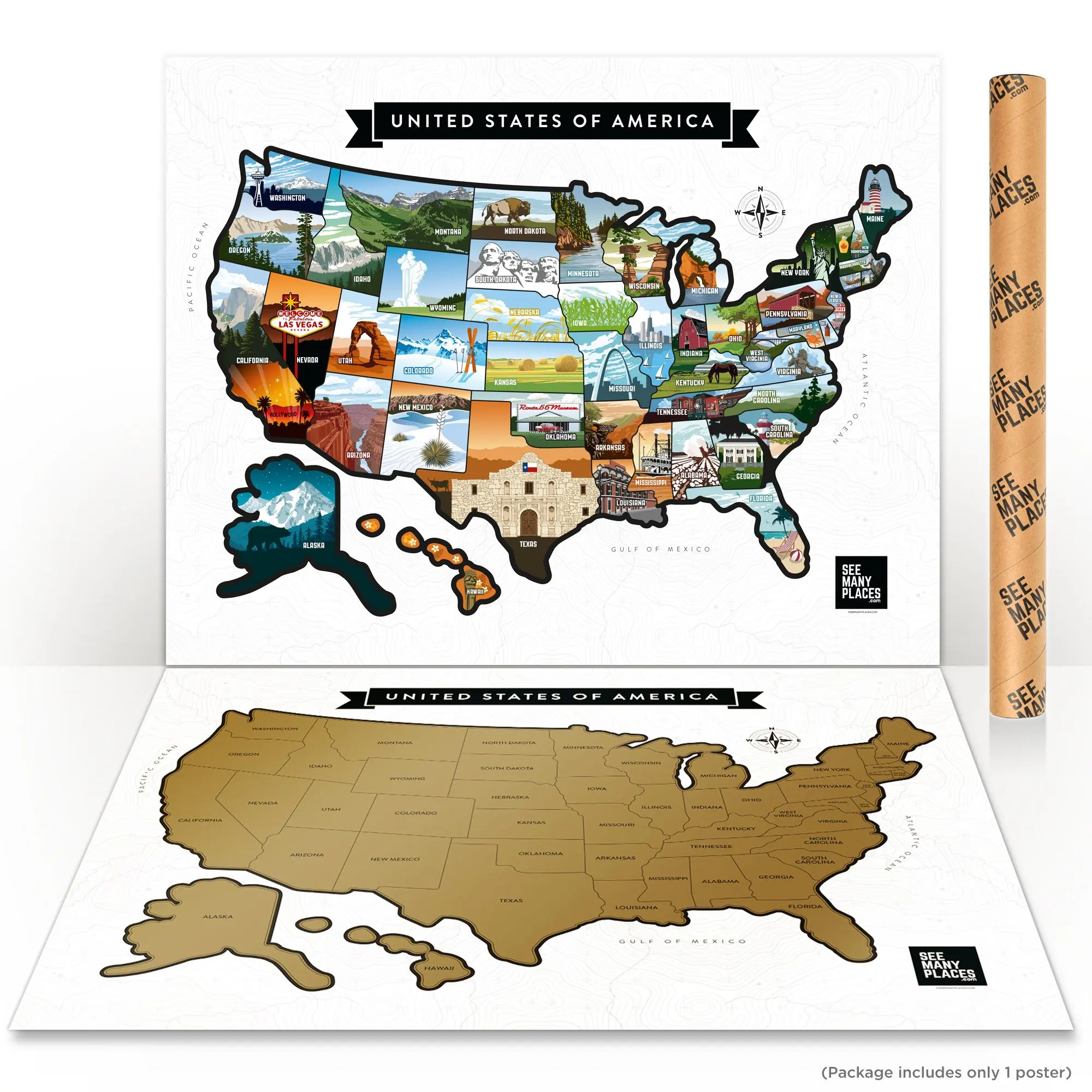 Scratch Off Map Of North America - United States Map