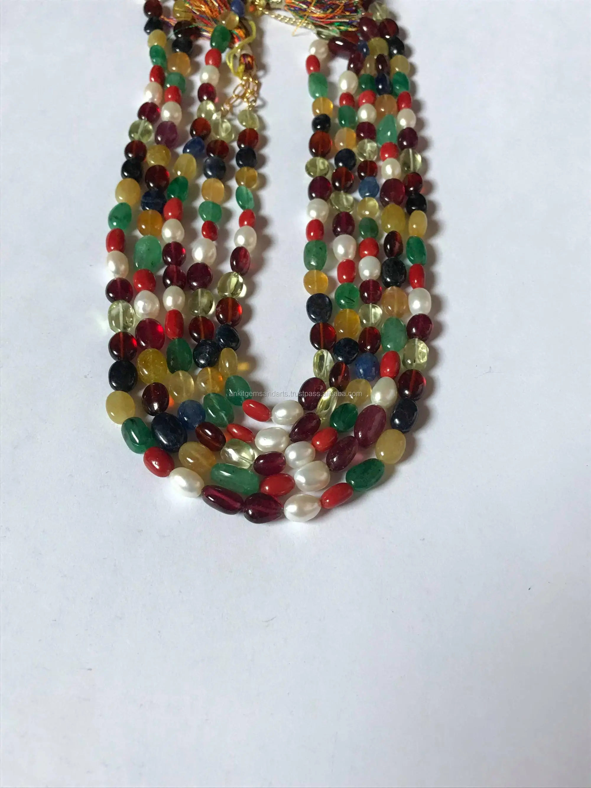 Shop High Quality Navratna Beads - Nine Precious Gemstones