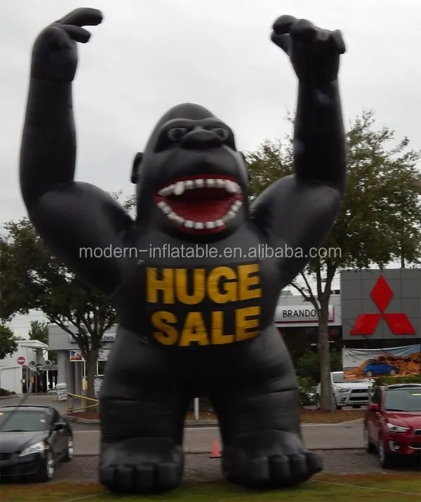 Customizable Color Giant Rooftop Inflatable Gorilla Rental For ...