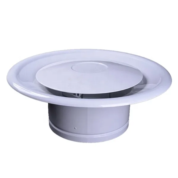 Hvac Air Duct Ventilation Conditioning Ceiling Diffuser Square Round Plaque Diffuser - Buy Round ...