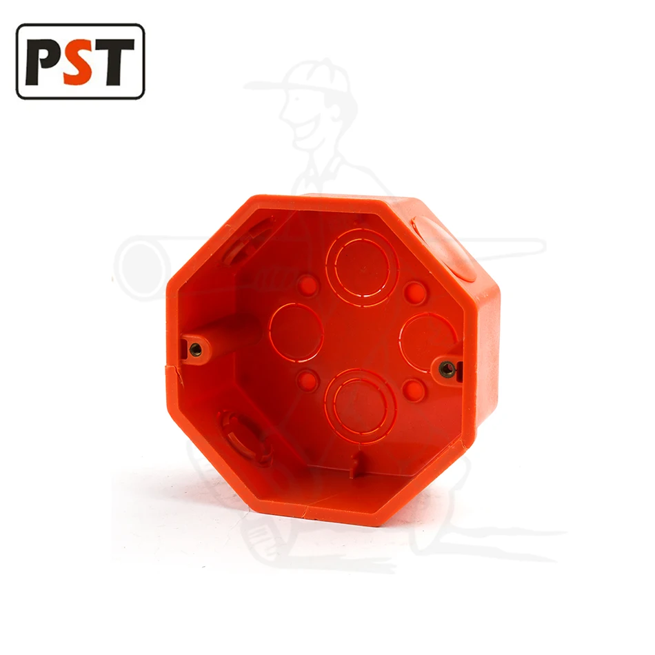 PVC Octagonal Junction Box - Orange Color IP65 Protection