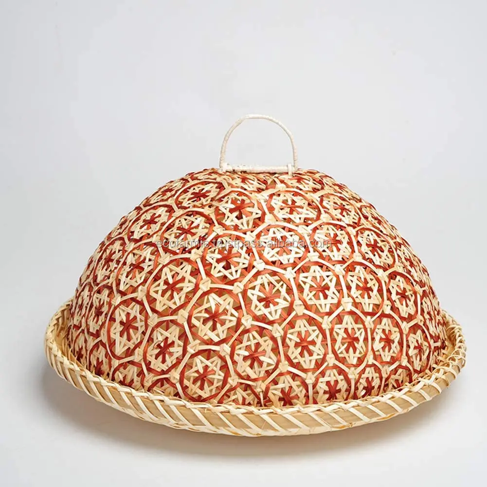 High Quality Natural Bamboo Food Cover Netted Trays Handmade Basket ...