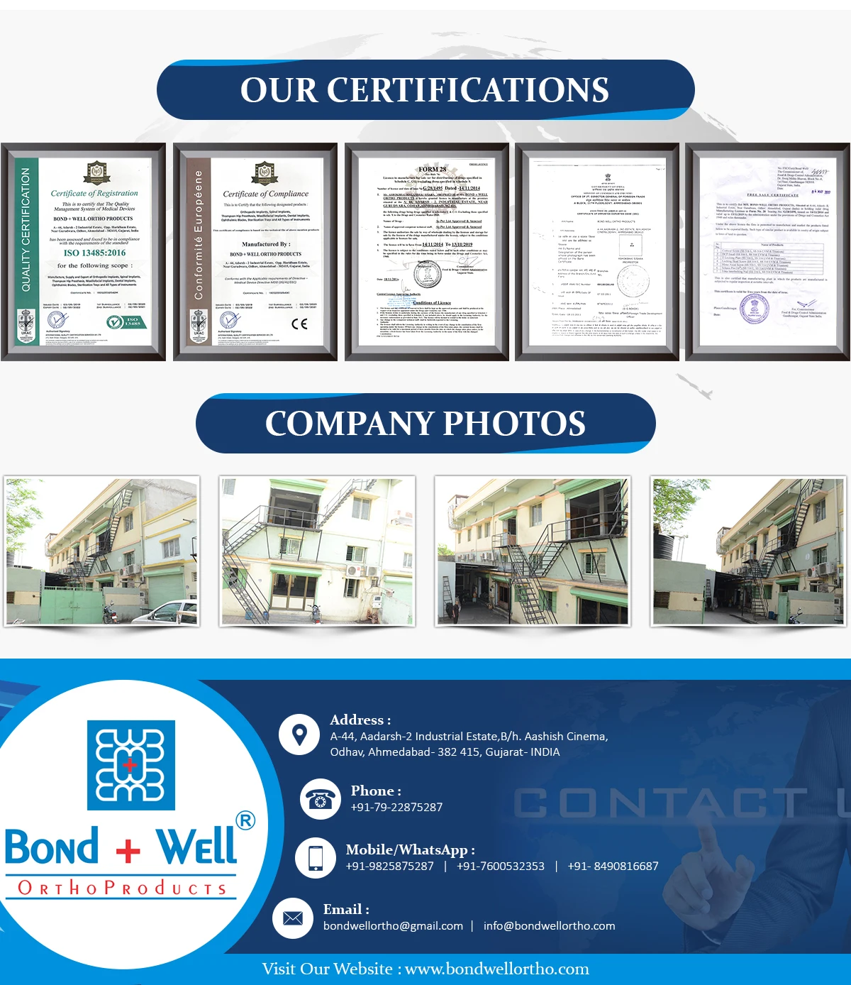 Company Overview - BOND WELL ORTHO PRODUCTS