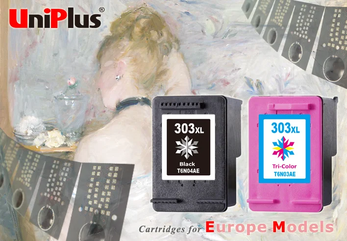 Uniplus 303 303xl T6n04ae T6n03ae Refillable Chip Reset Ink Jet ...