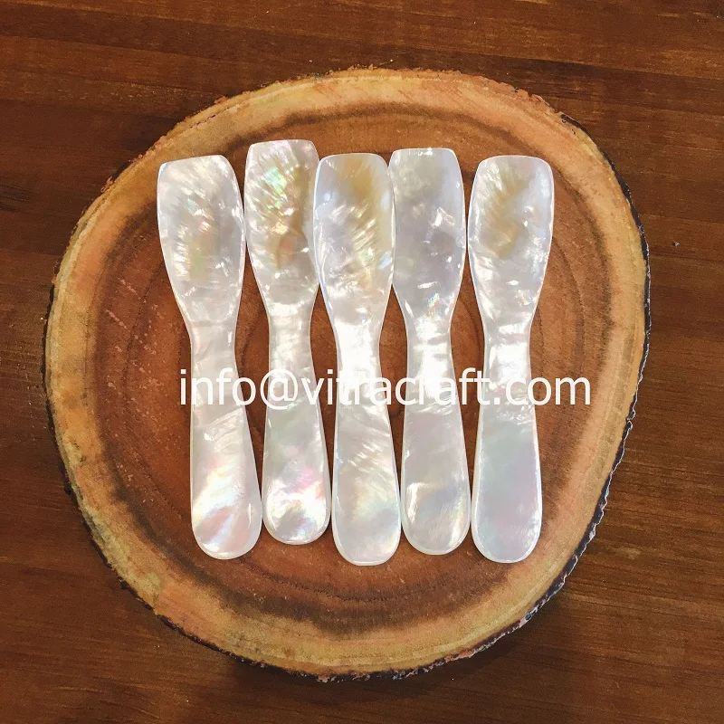Elegant White Mother Of Pearl Spoon,Caviar Spoon Size 9cm Support ...