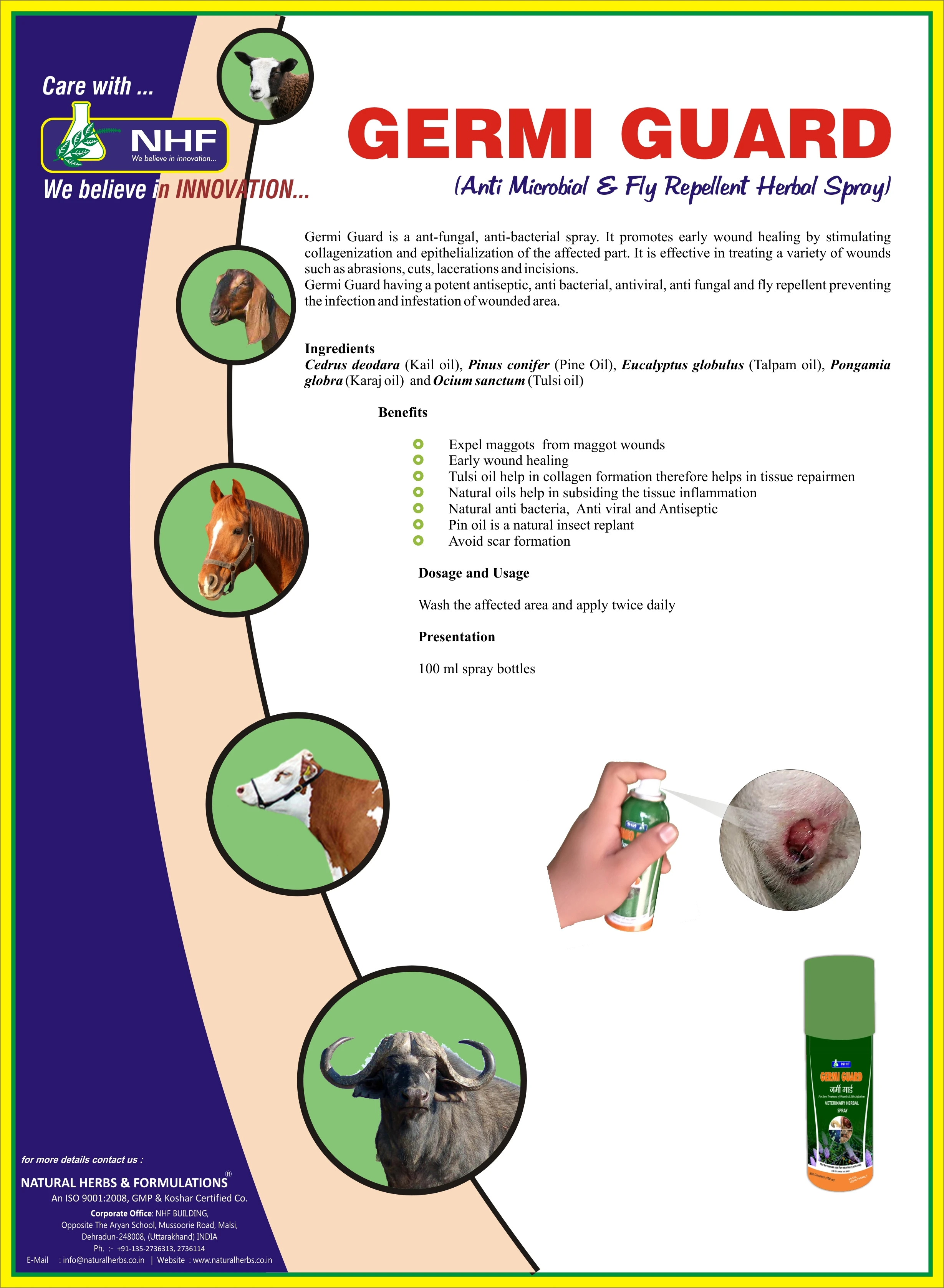 Germi Guard Spray for Skin Infection Relief & Fly Control - OEM
