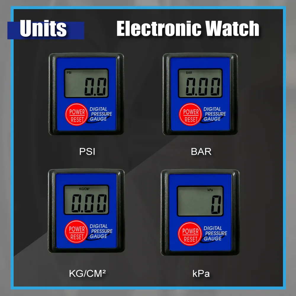LCD Display Digital Air Pressure Gauge - Precise & Reliable