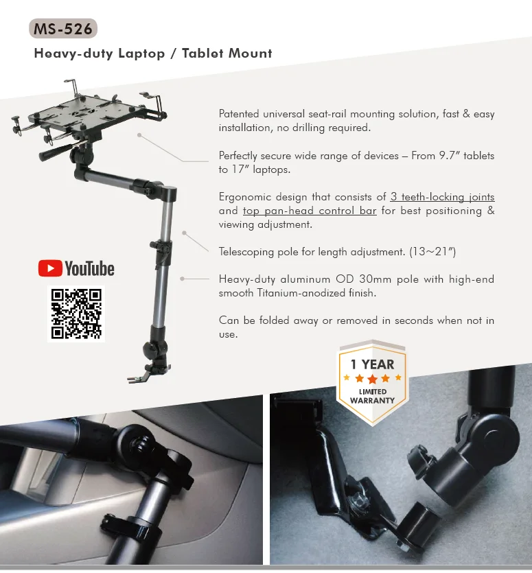 Universal Heavy Duty Vehicle Car Laptop Mount for Cars/suvs/trucks