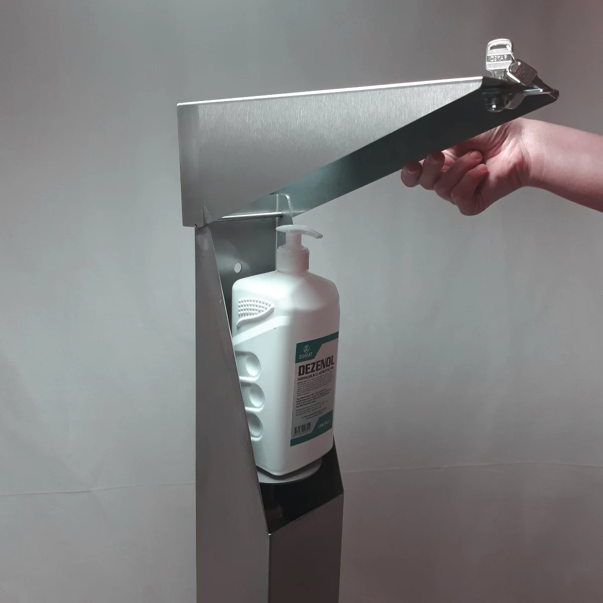 Station Foot Pedal Stainless Steel Alcohol Wash Hand Sanitizer Stand ...