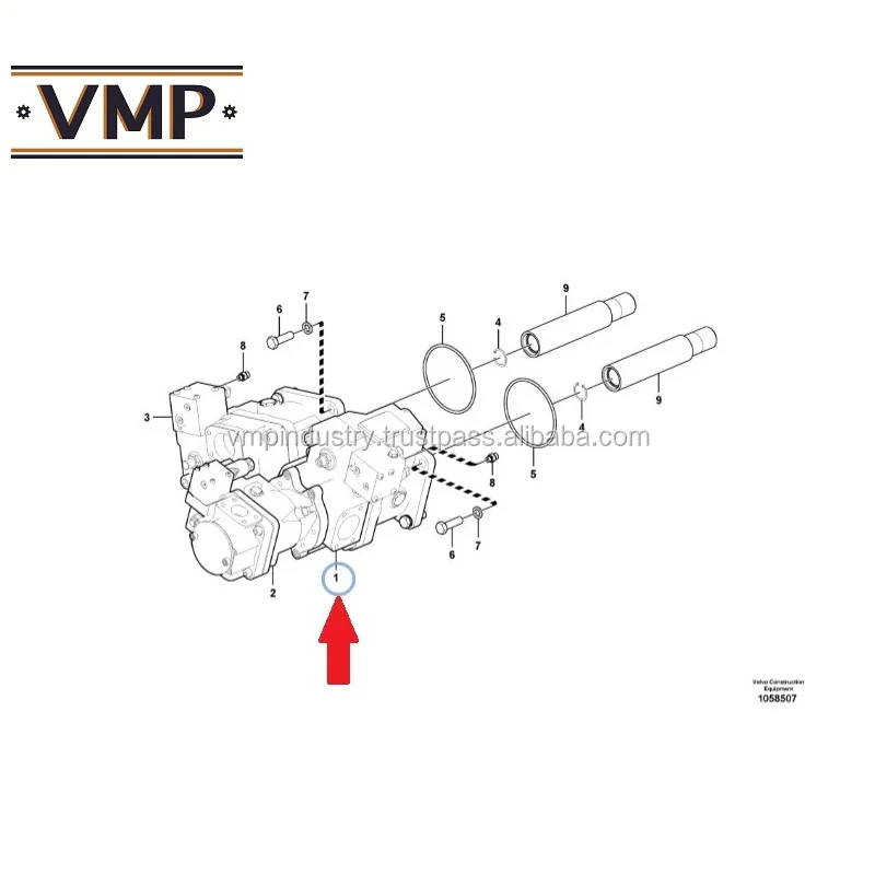 VOE17201758-液压泵L150G，L150H，L180G，L180H，L220G，L220H，L250G，l250H轮式装载机-OEM ...