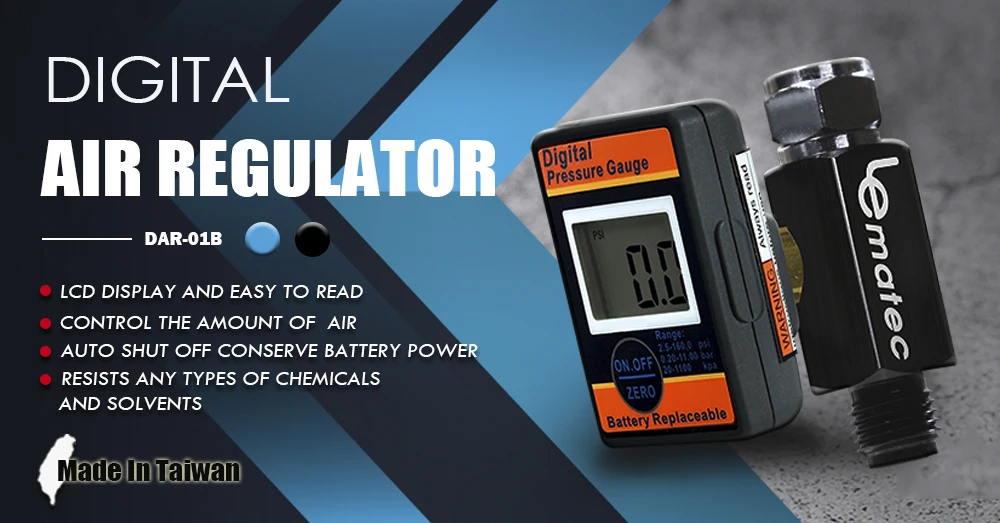 Digital Paint Gun Regulator - 160 Psi Air Flow Control