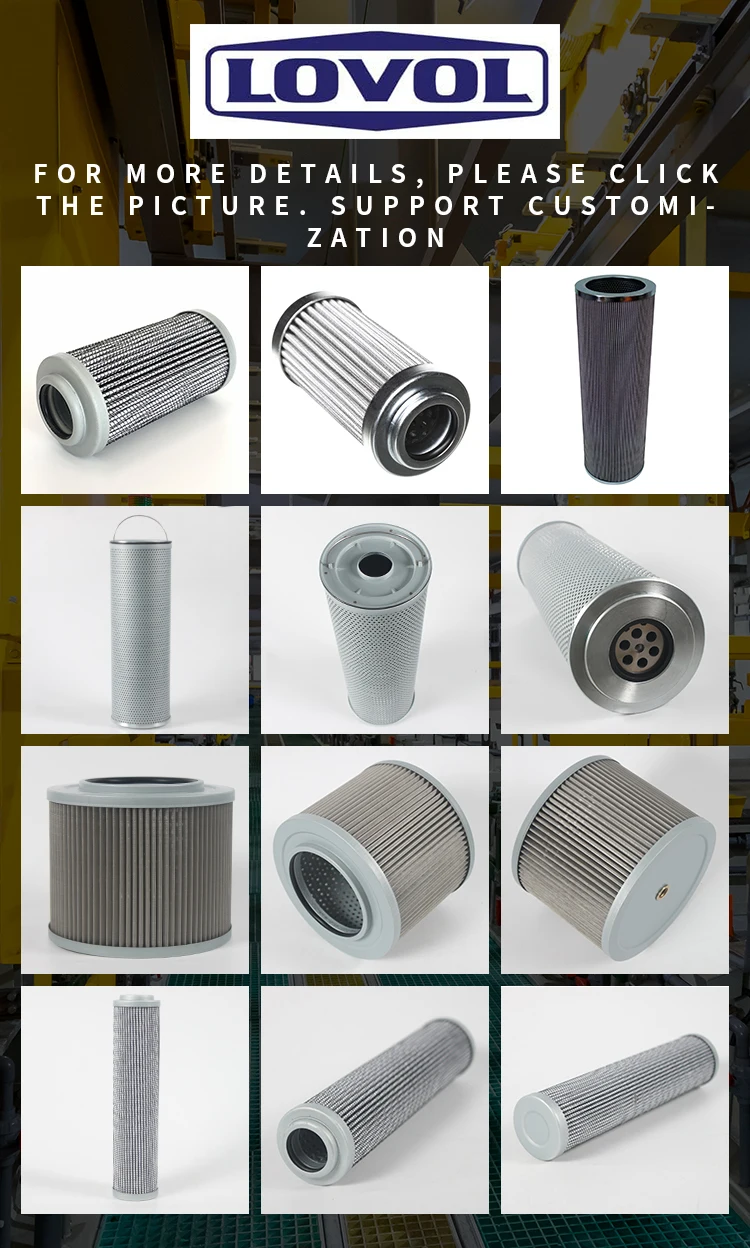 Lovol Excavator Replacement Glass Fiber Hydraulic Oil Cartridge Filter ...