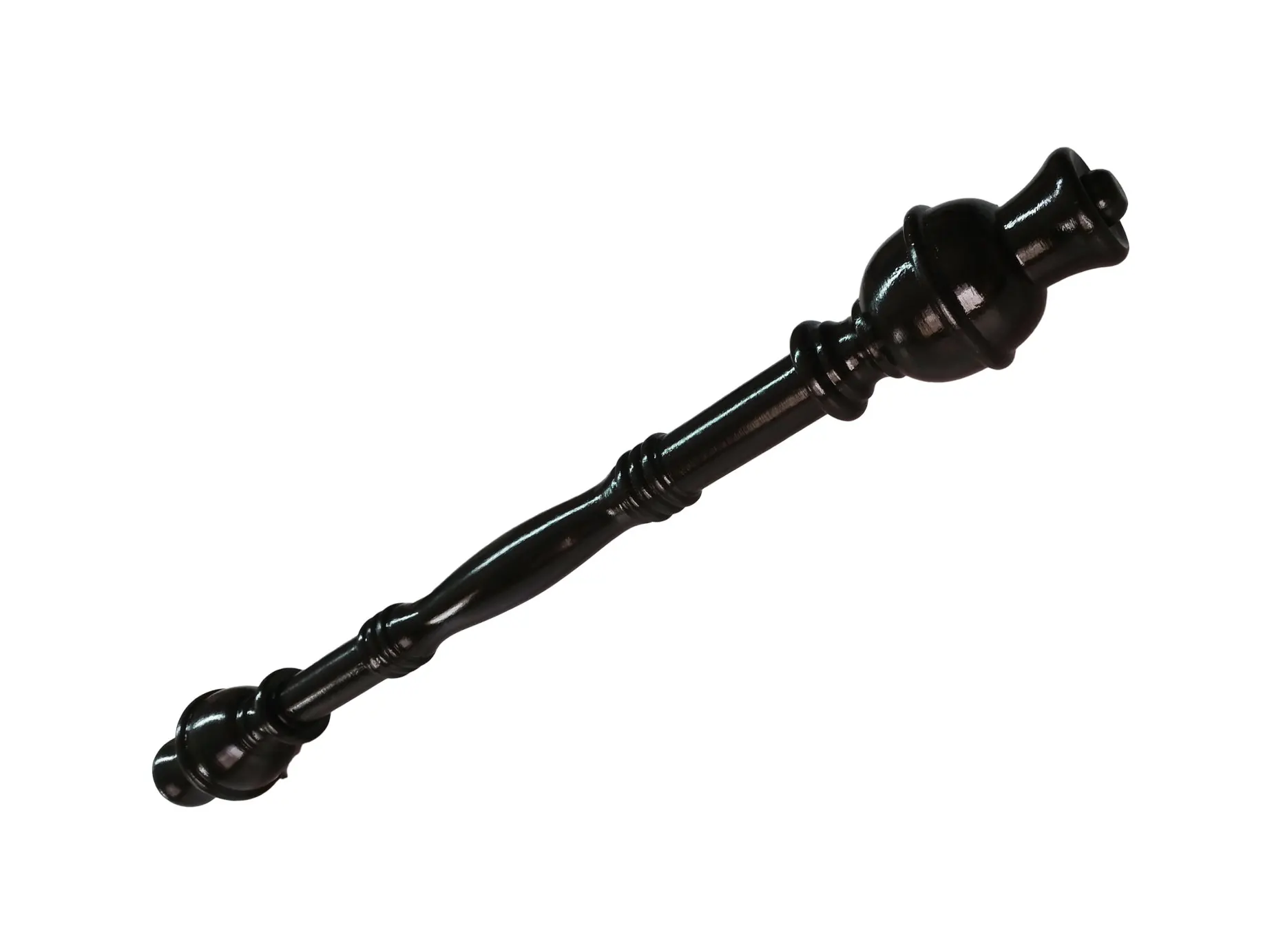 Antique Masonic Templar Marshals Ebony Scepter - Black Acacia Wood