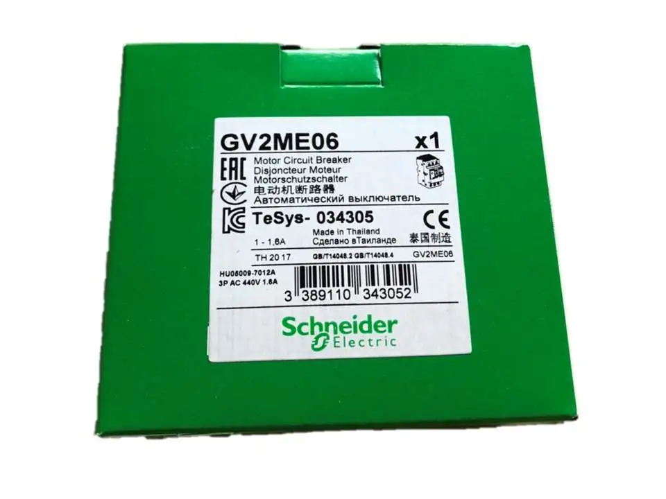 100% Original Made In Thailand Gv2me06 3p 1~1.6 A Schneider Tesys Motor ...