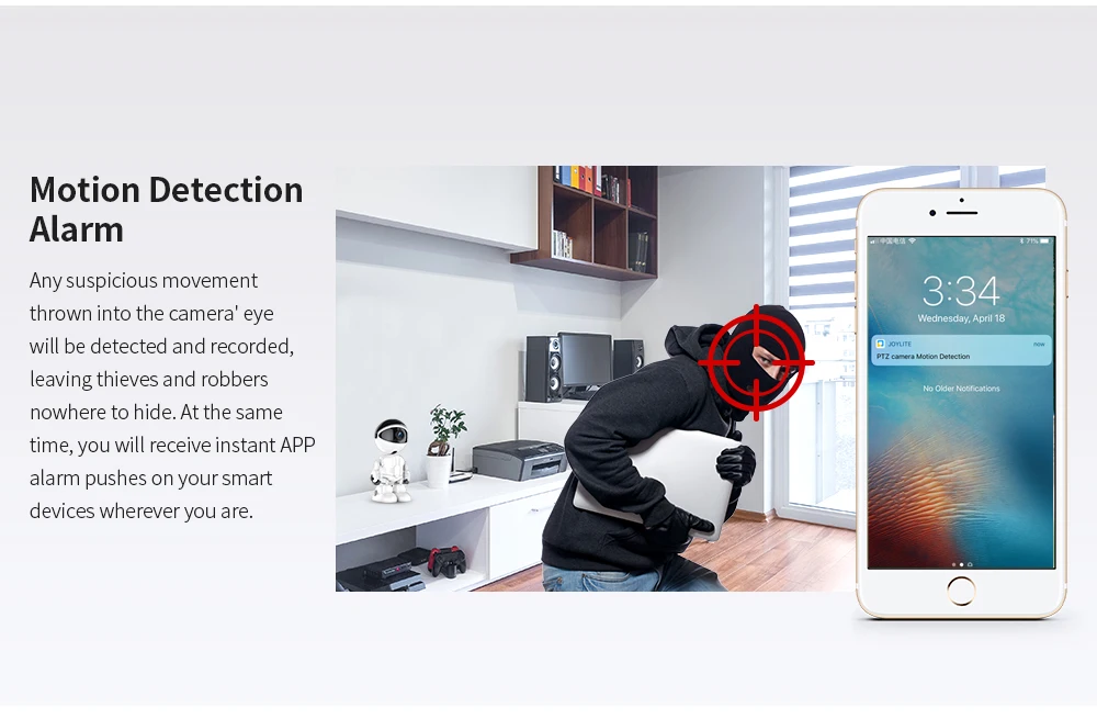 Auto Tracking Cloud Storage Surveillance Robot CCTV Camera 1080P