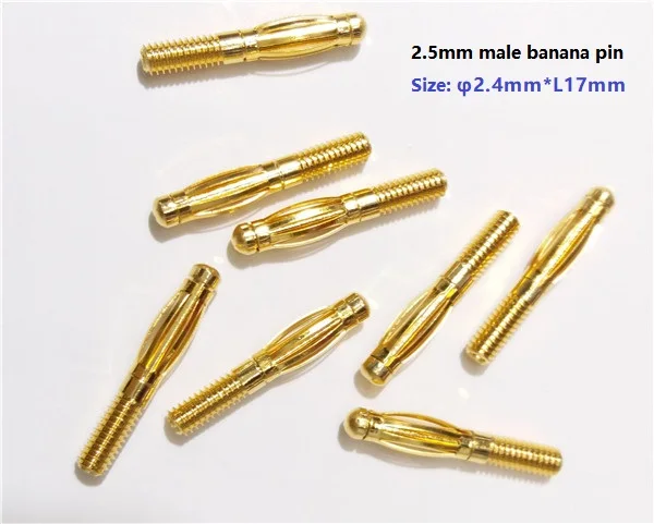 Custom Brass Gold Plated 2mm Banana Pin Plug Connector
