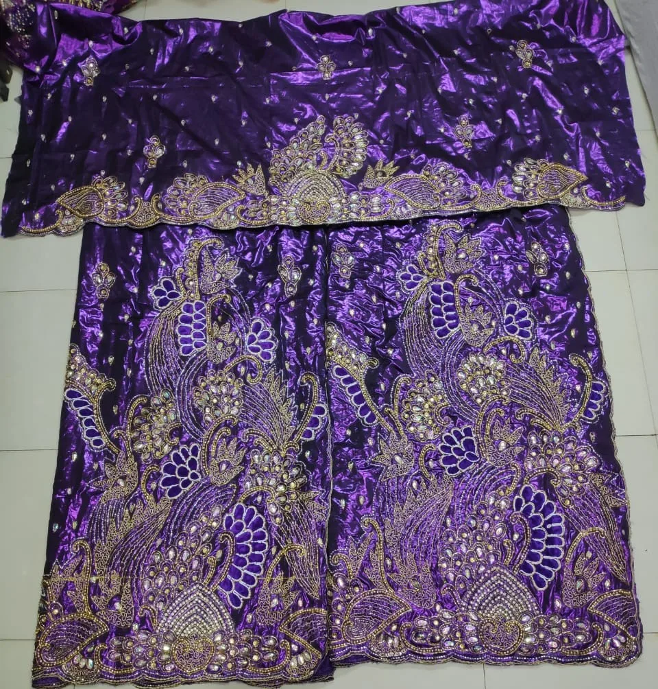 Heavy Vip George Wrapper With Blouse Fabric / Heavily Beaded George ...