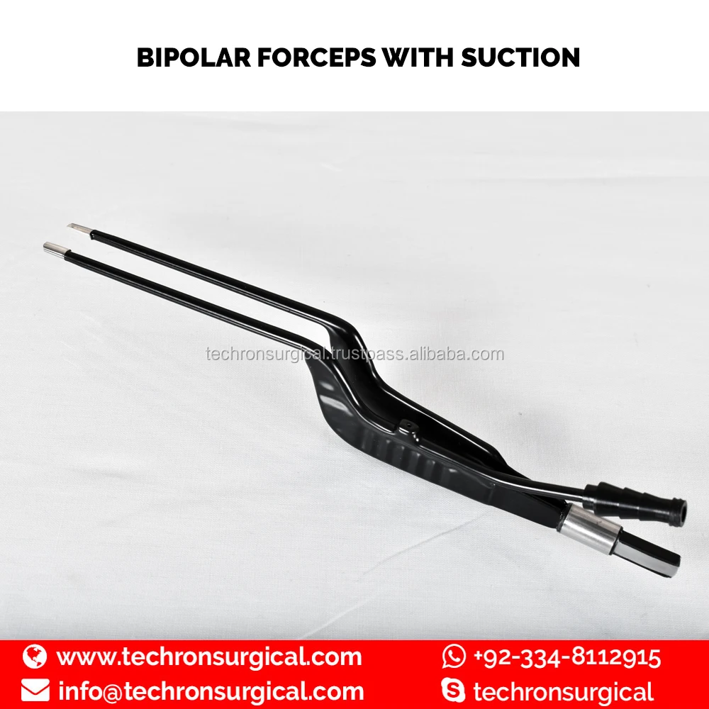 Bipolar Insulated Blunt Coagulation Forceps with Suction Channel - 20cm ...