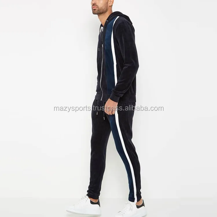 Velvet Tracksuit Men In Jogging & Training Wear Wholesale Blank ...