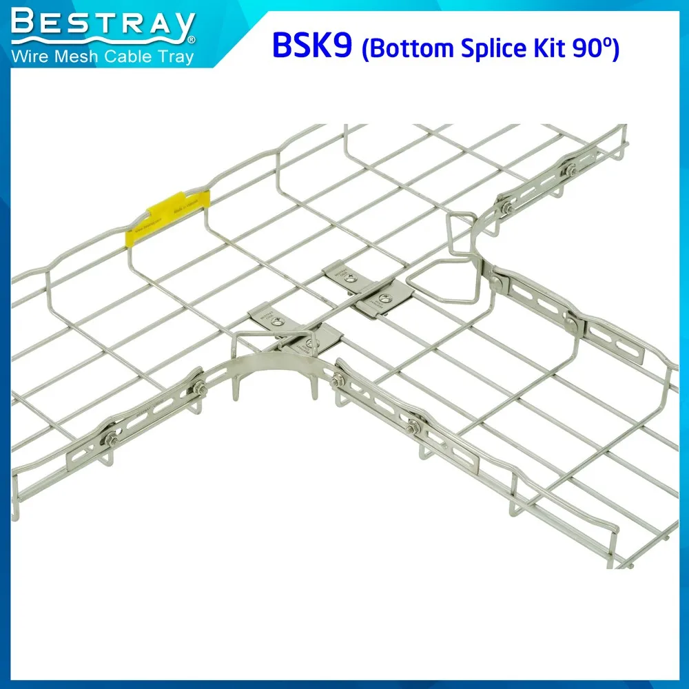 Hot Wire Mesh Cable Tray Bottom Splice Kit 90o Bsk9 Epoxy Coated Cable ...