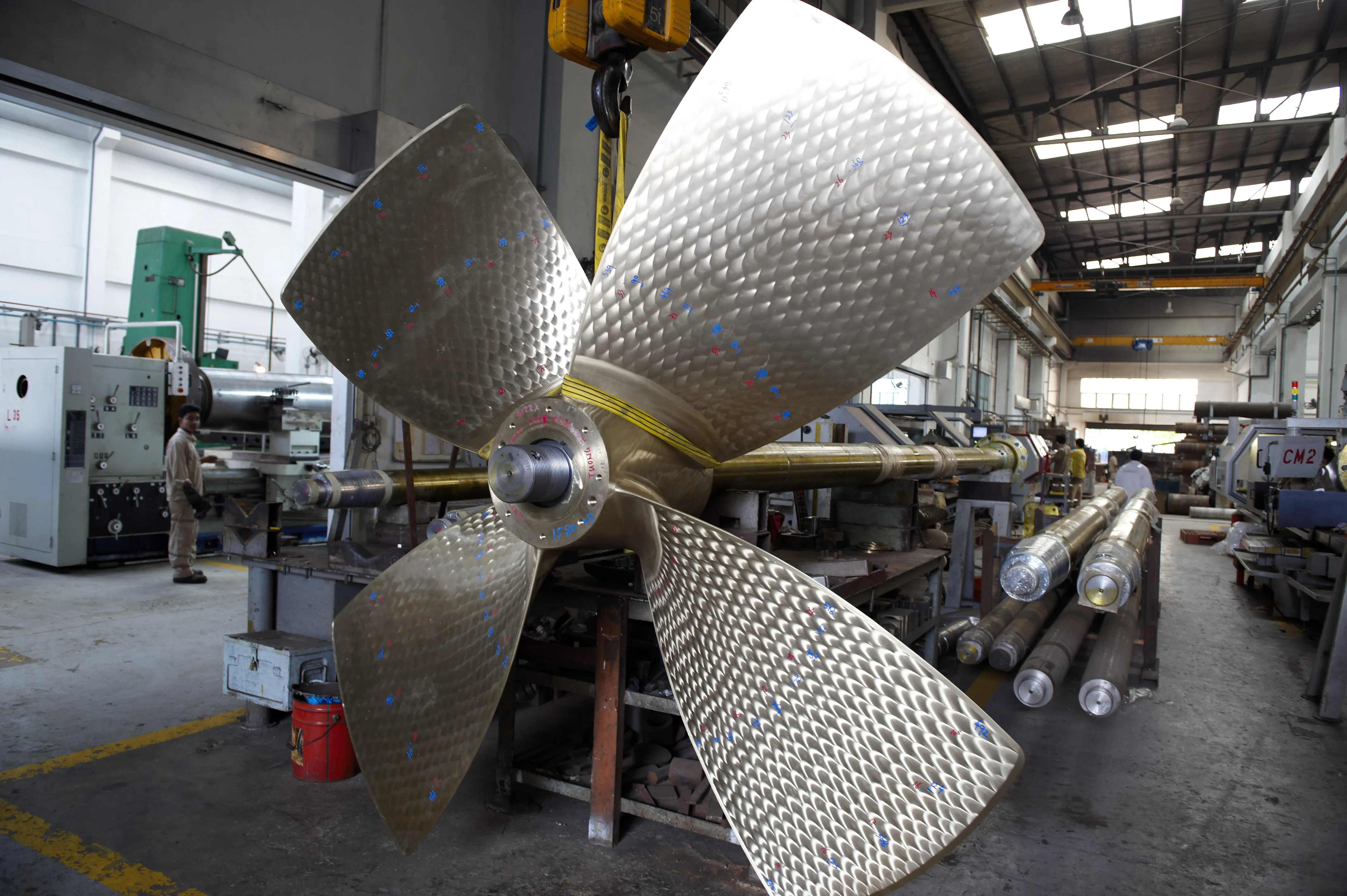 Marine Propeller Shaft Mencast Fitting Services Blu-fit From Singapore ...