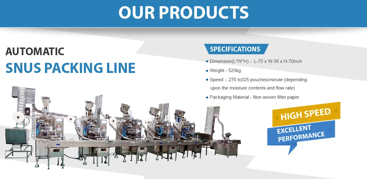 SUNPACK SOLUTIONS PRIVATE LIMITED - Snus Packaging Machine, Snuff ...