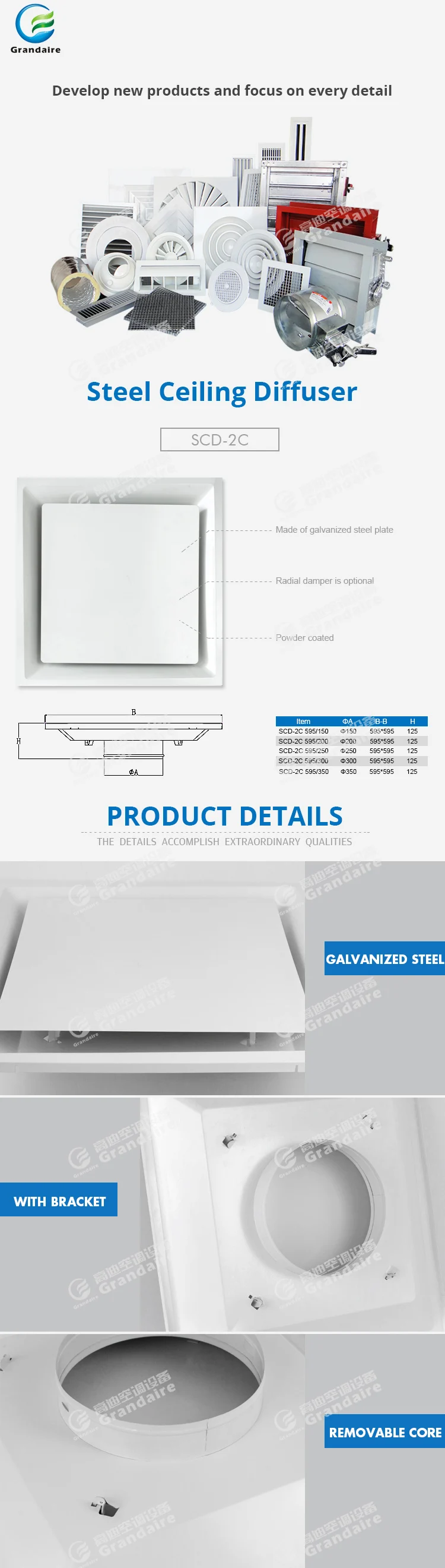 HVAC Register Ceiling - Square Ceiling Register Vents
