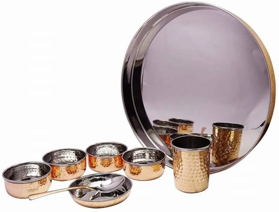 Stainless Steel Copper Thali Set And Copper Moon Thali - Buy Copper ...