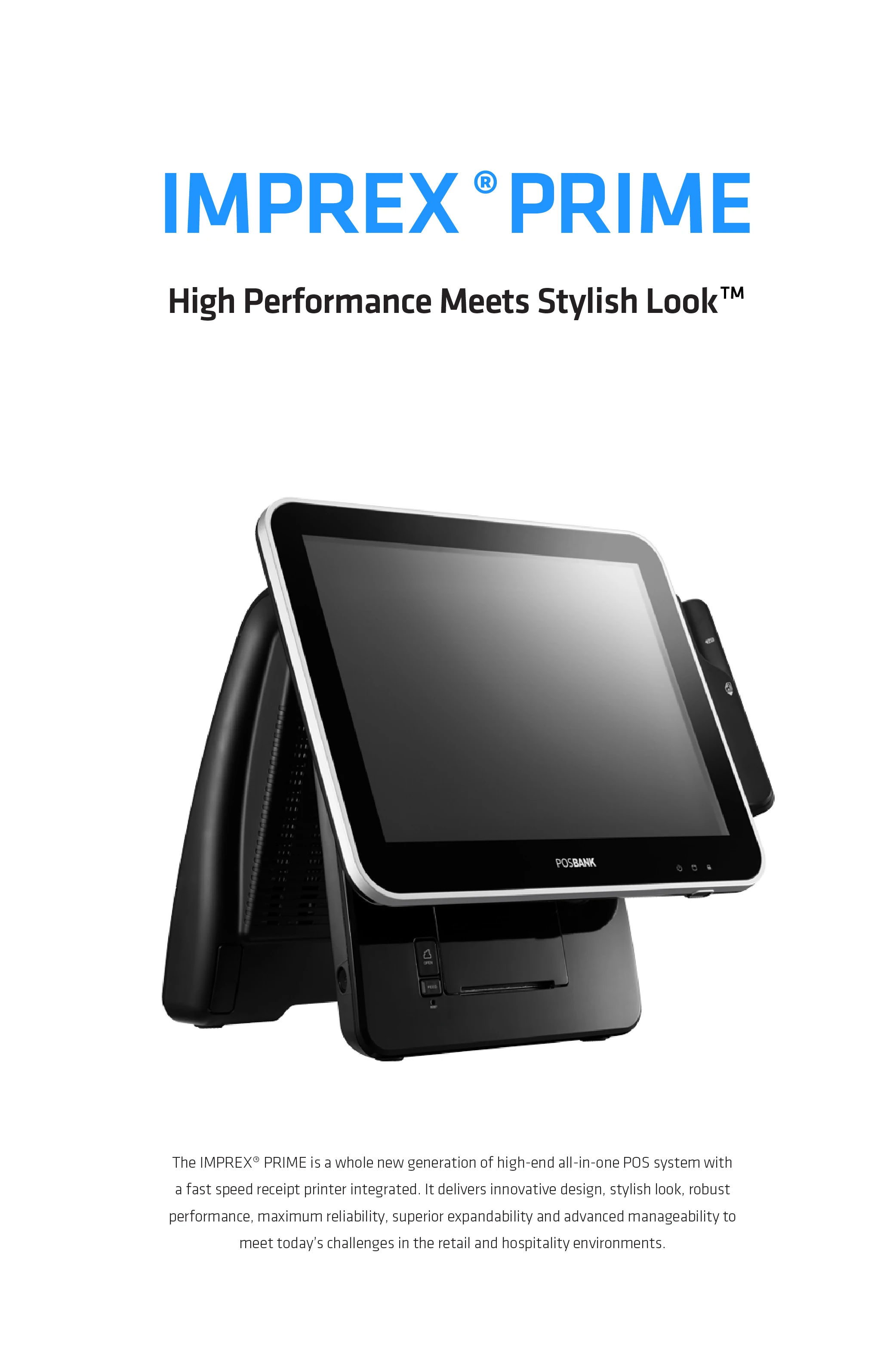 POSBANK IMPREX PRIME 15" POS Terminal - Intel Celeron J1900