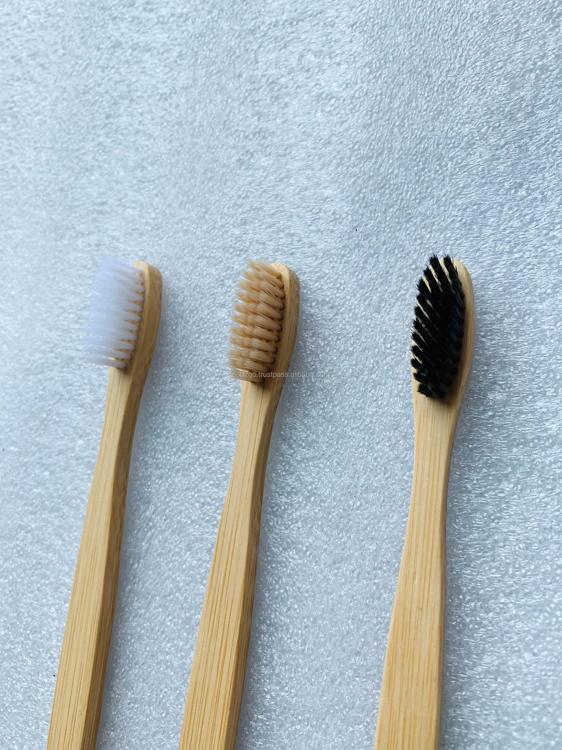 Bamboo Toothbrush Curved Handle for Better Grips for Kids/ Bamboo ...