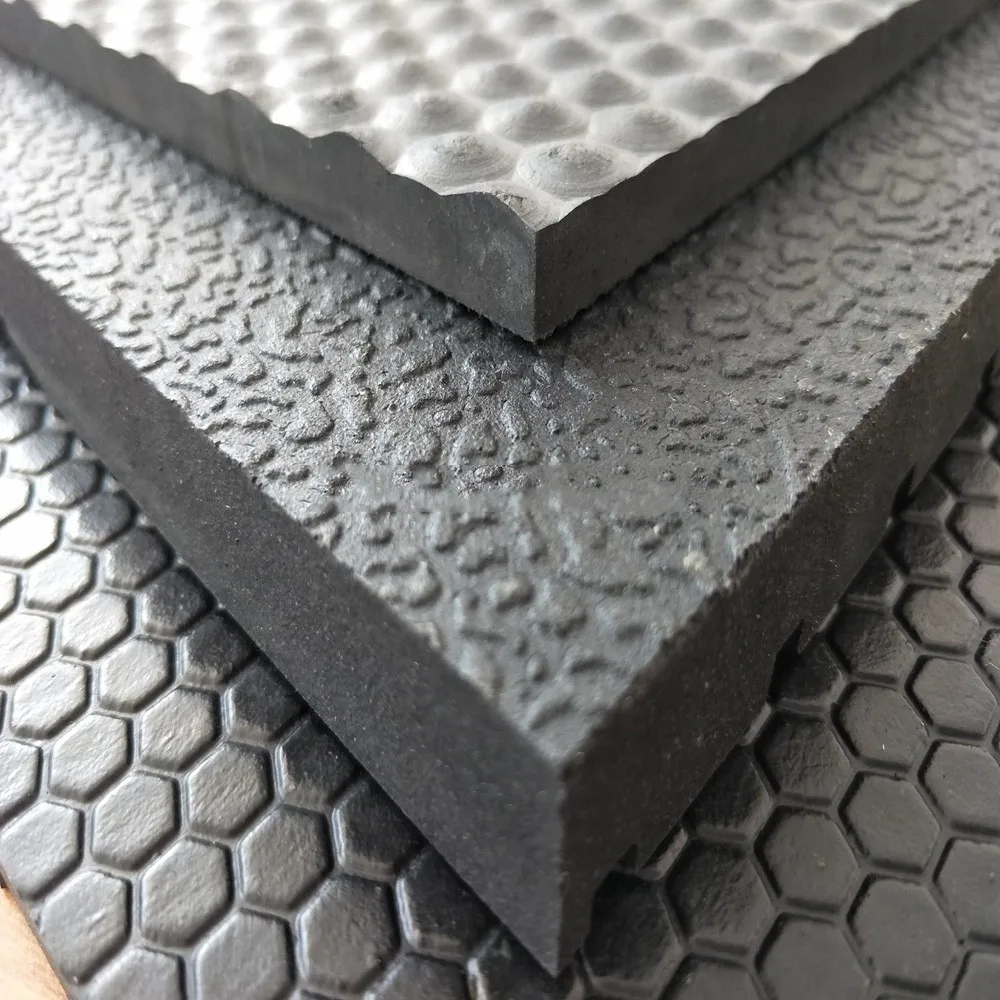 8mm Square Hexagon Pattern Double Side Stable Rubber Mat