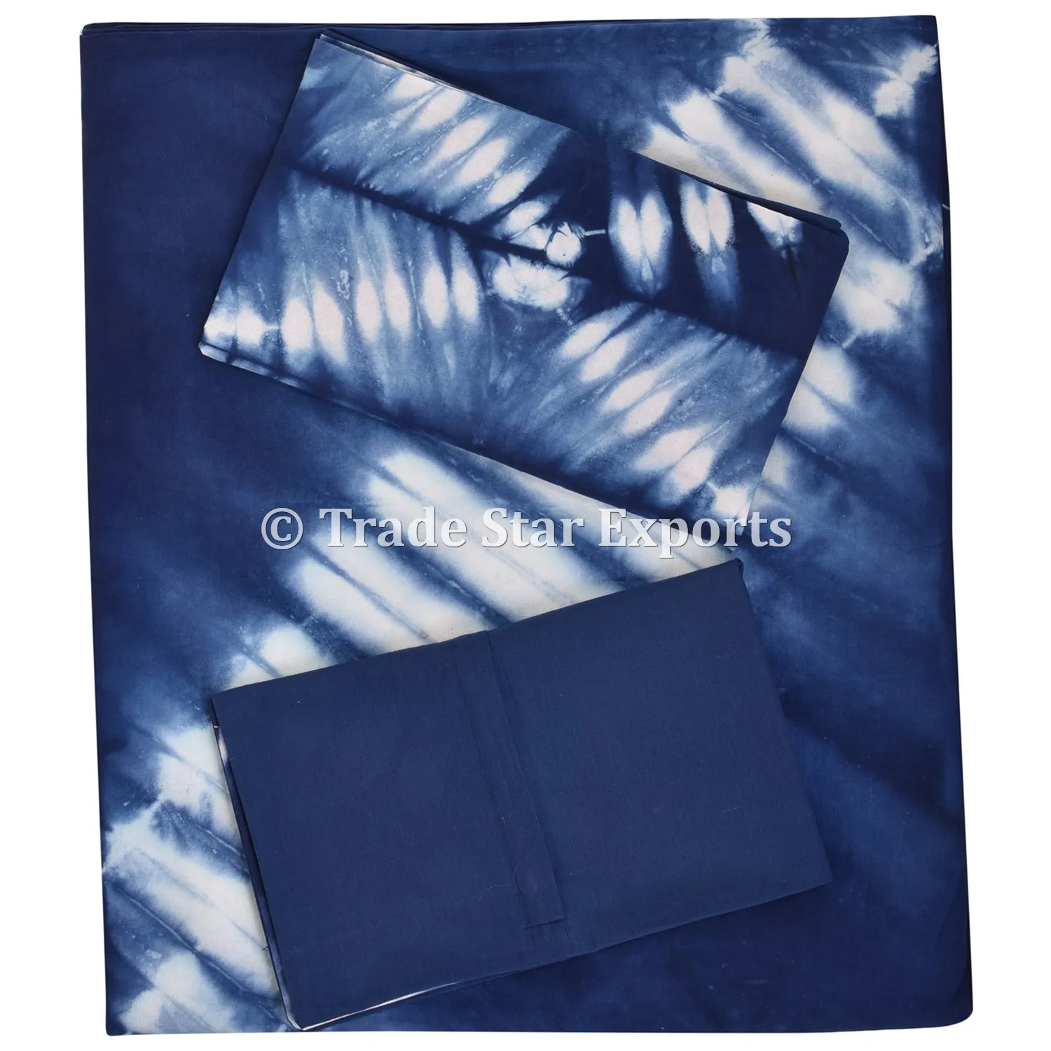 Ethnic Shibori Dyed Cotton Queen Bedding Set Indian Indigo Bedspread ...