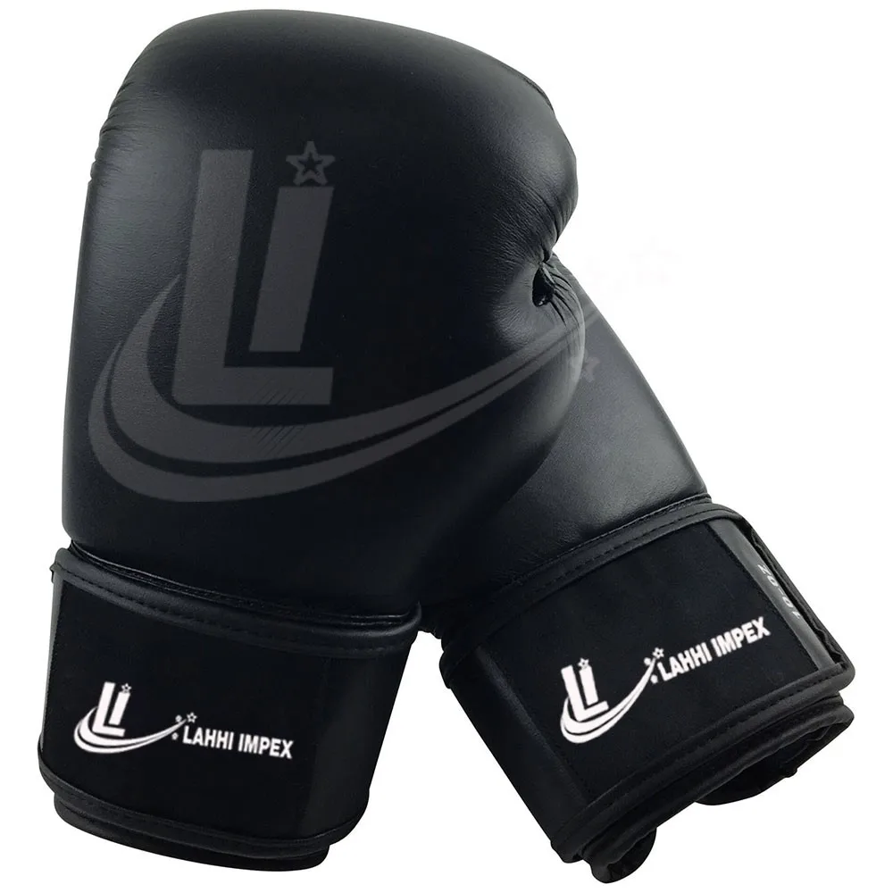 Black Color Boxing Gloves For Men / New Design Boxing Gloves In Custom ...
