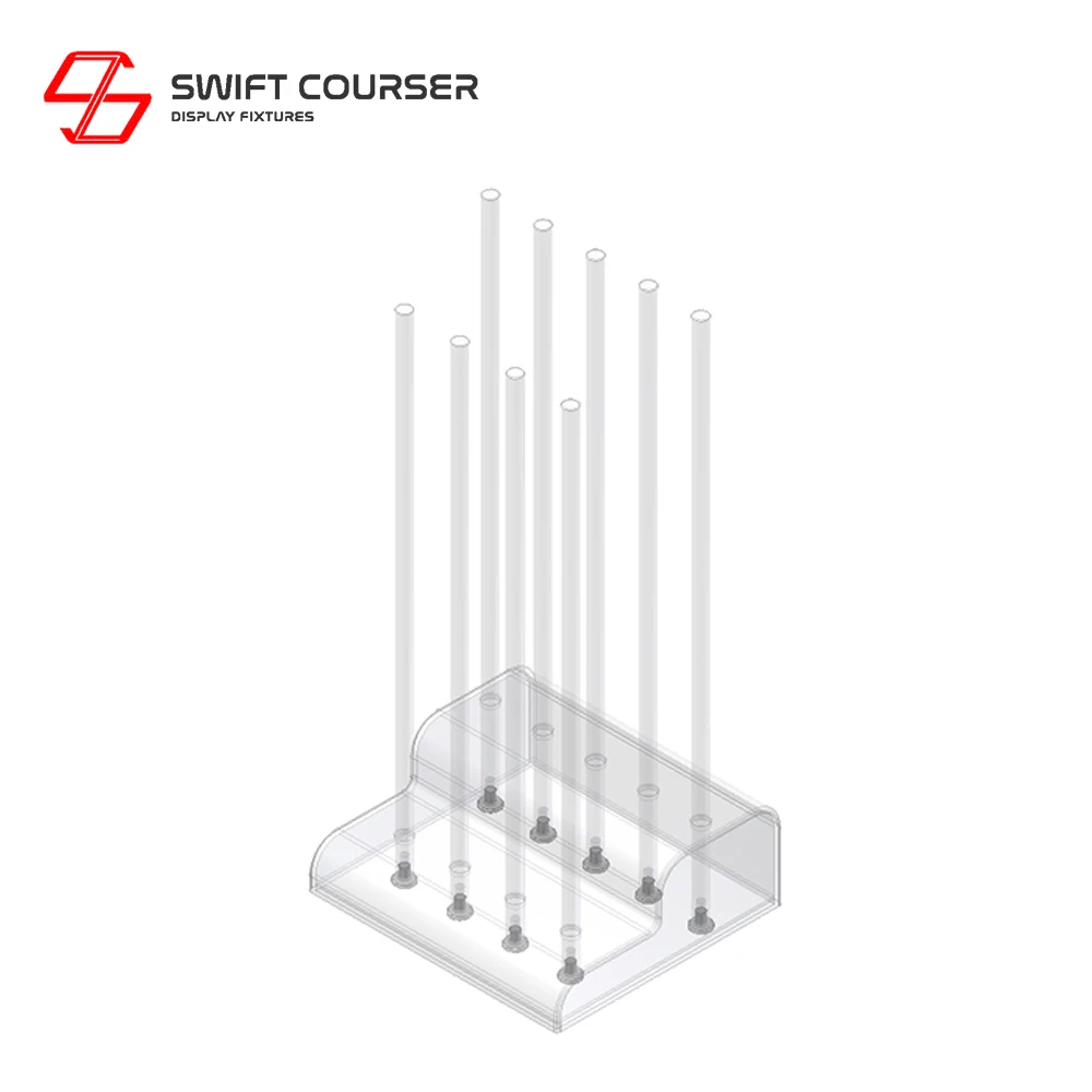 Modern Golf Grip Display Stands - Clear Acrylic Fixtures